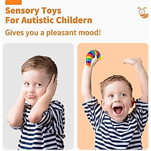 Sensory Fidget Toys for Kids and Adults, Slug Sensory Toys for Autistic Children Baby & Toddler Bluey Toys, Slinky Fidget Toys Adults Fidgets for Classroom Toys for 1 Year Old Toddler Toys Age 1-2 1-3