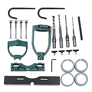 Mortising Machine, Tenon Tools Mortising Attachment for Drill Press and Woodworking Mortise, Bench Drill Locator Set Toolbox for Mortiser Square Hole Chisel Drilling Machine Mortise Machine