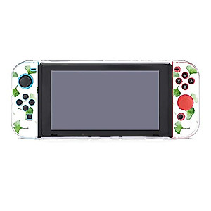 SUPNON Carry Case Compatible with Nintendo Switch, Ultra Slim Hard Shell, Protective Carrying Case for Travel - Ginkgo Biloba Leaves On White Background Design22938