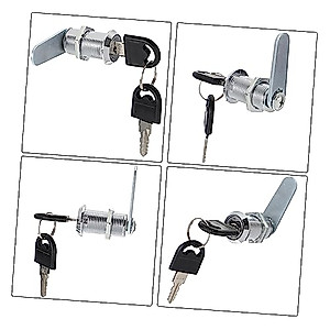 TOVINANNA 10pcs Mailbox Cam Lock Mailbox Lock Cupboard Lock Desk Lock Stainless Steel Cabinet Wardrobe Cabinet Home Door Locks Desk Push Lock Furniture Zinc Alloy with Key Mortise Lock