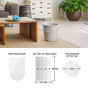 2.6 Gallon Strong Trash Bags Garbage Bags by Teivio, Bathroom Trash Can Bin Liners, Small Plastic Bags for Home Office Kitchen,fit 10 Liter, 2,2.5,3 Gal, Clear, (80 Counts)