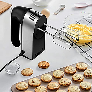 Hand Mixer Electric, 450W Kitchen Mixers with Scale Cup Storage Case, Turbo Boost/Self-Control Speed + 5 Speed + Eject Button + 5 Stainless Steel Accessories, For Easy Whipping Dough,Cream,Cake