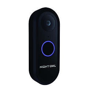 Night Owl 1080p HD Smart Video Doorbell with Night Vision, 2-Way Audio, Remote Viewing Mobile App, Real-Time Alerts, Human Detection Technology, Wide Viewing Angle and Customizable Storage Options