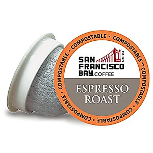 San Francisco Bay Compostable Coffee Pods - Espresso Roast (120 Ct) K Cup Compatible including Keurig 2.0, Dark Roast