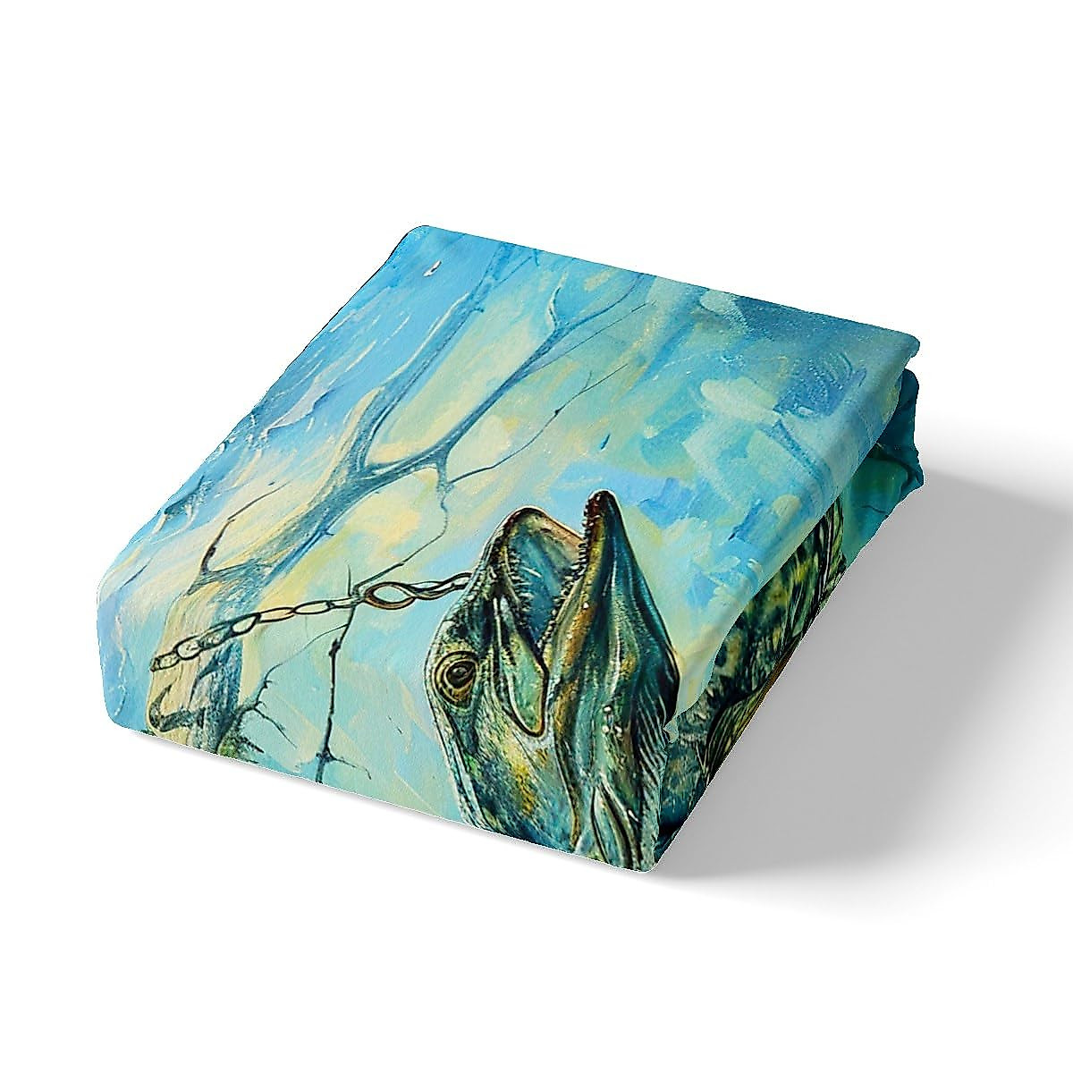 Feelyou Hunting and Fishing Pattern Duvet Cover Big Pike Fishing Bedding Set for Kids Underwater Animals Theme Comforter Cover Rustic Farmhouse Bedspread Cover Bedroom Collection 2Pcs Twin Size