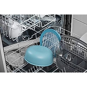 Rosti Mepal RST62120BLU Cirqula Multi Food Storage and Serving Bowl with Lid, Low 1.3 Quart, Nordic Blue