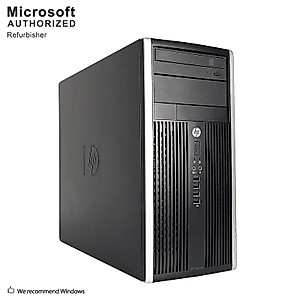 HP Compaq Pro 6300 Tower Desktop PC, Intel Quad Core i7-3770 up to 3.9GHz, 8G DDR3, 1T, WiFi, Bluetooth 4.0, DVD, Windows 10 64-Multi-Language Support English/Spanish/French (Renewed)