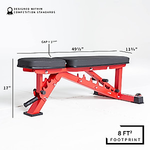 Rep Adjustable Bench, AB-3100 V3 (Red)