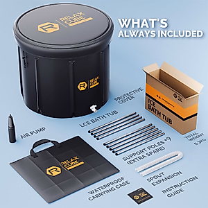 Ice Bath Tub for Athletes, 116 Gal XL Cold Plunge Tub for Recovery and Cold Water Therapy, Portable Multiple Layered Ice Pod Barrel for Outdoor, Inflatable Icebath Tub at Home