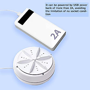 Portable Mini Washing Machine,Ultrasonic Turbo Washing Machine with USB for Home, Business, Travel, College Room,Turbo Washer for Cleaning Sock,Underwear,Small Rags
