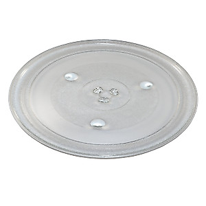HQRP 12.375" / 31.5cm Glass Turntable Tray fits GE General Electric, Hamilton Beach, Frigidaire, Emerson, Oster, Magic Chef, Panasonic Microwave Oven Cooking Plate 12-3/8-inch 315mm H4-899