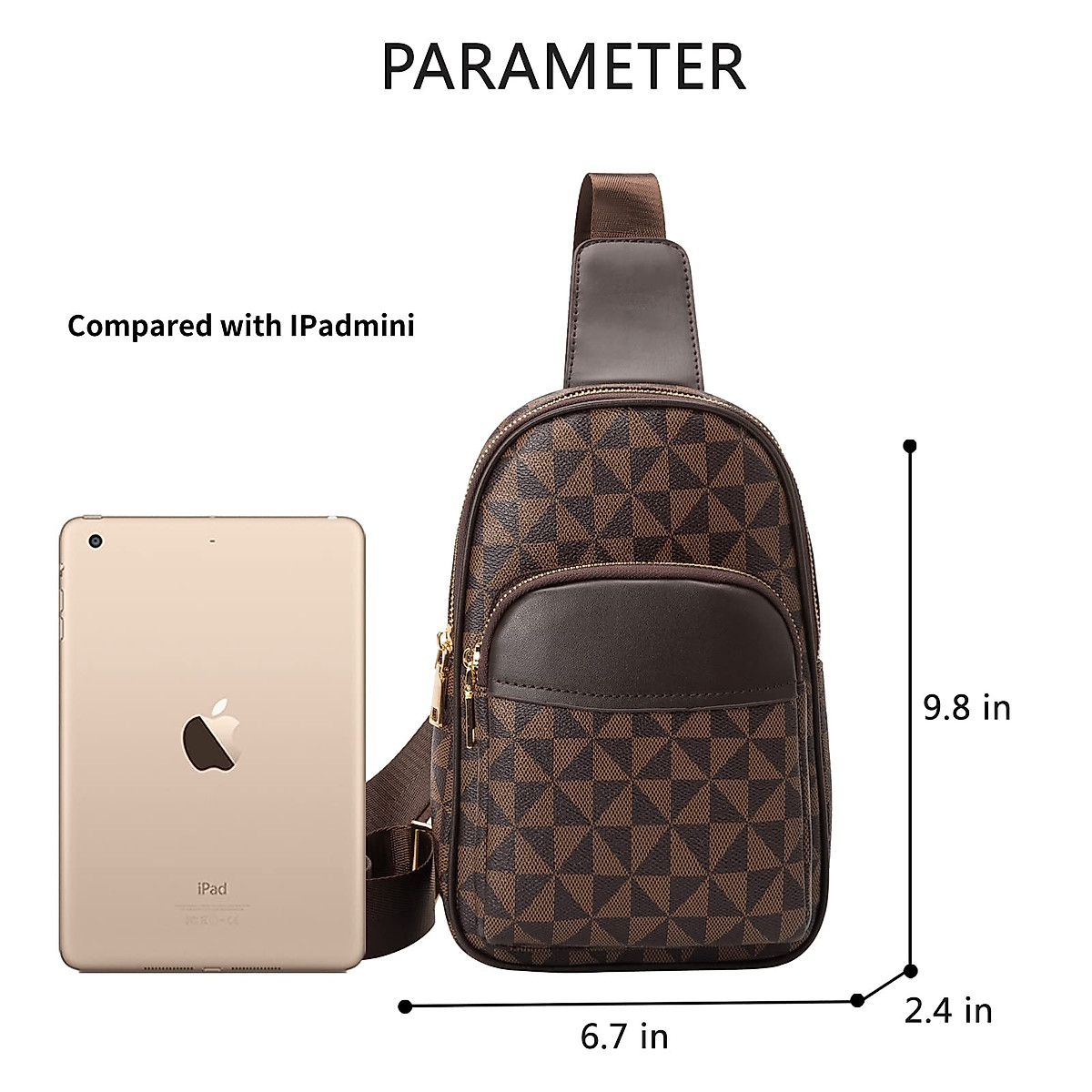 Nerdwax Sling Crossbody Backpack Shoulder Bag for Men Women Leather Chest Purse Trendy Fanny Pack