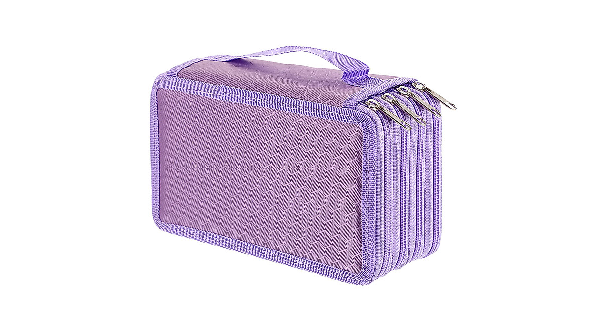 BTSKY Purple 72-Slot Pencil Organizer for Travel & Art