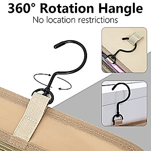 TOUCHFEEL Hanging Toiletry Bag for Women, Travel Makeup Bag Organizer, Extra Large Toiletries Bag, Water-resistant Bathroom Cosmetic Bag with Jewelry Organizer Compartment (Black, Medium)