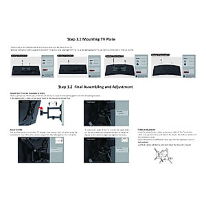 Amazon Basics Full Motion Articulating TV Monitor Wall Mount for 22-55 Inch TVs and Flat Panels up to 80 Lbs, Black