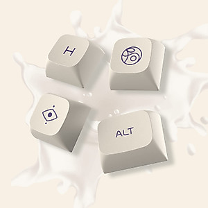 dagaladoo Retro Double Shot PBT keycaps Set Japanese Style Beige Custom Keycaps Dye-Sub XDA Profile keycaps Keyboard for Gateron MX Switches Mechanical Keyboard (134keys)