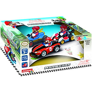 Carrera Pull & Speed 15813016 Official Licensed Kids Toy Car Pull Back Vehicle for Ages 3 and Up - Mario Kart Mario / Wild Wing Mario / Mach 8 Mario
