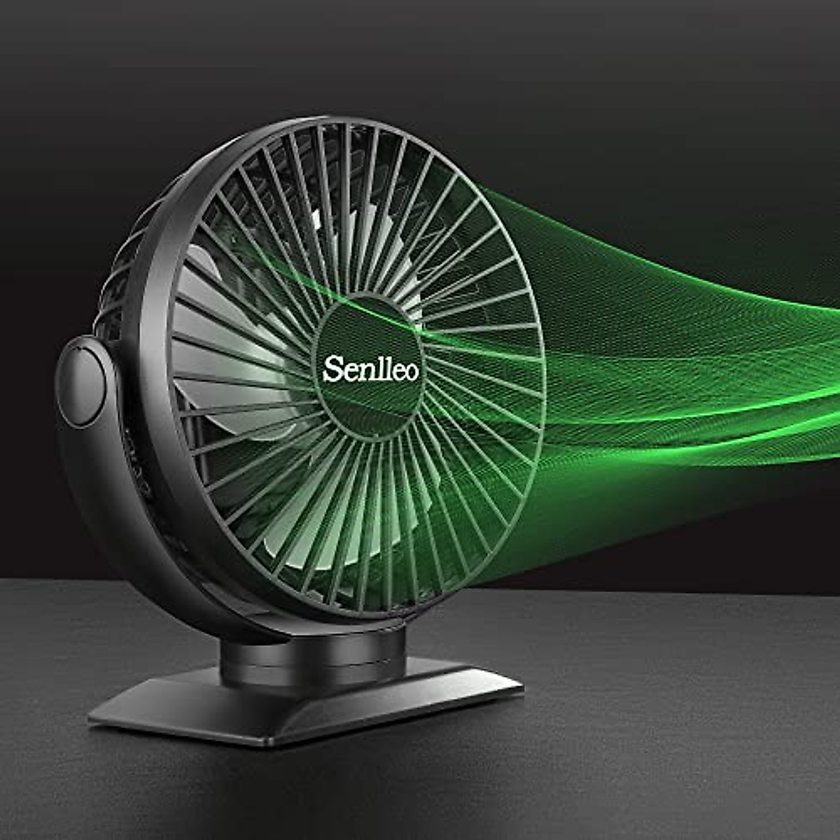 Senlleo 6 inch Rechargeable Desk Fan, 5000mah Portable Battery Fan, 3 Speeds, 720° Rotation, 8-30Hours Work, Removable Fan Cover, Battery Powered Personal Quiet Fan - Pink