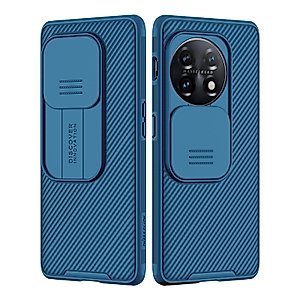 Nillkin OnePlus 11 5G Case - CamShield Pro Case with Slide Camera Cover, Slim Fit Thin Shockproof Cover for OnePlus 11 2023 - Blue