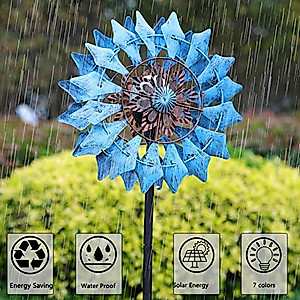 Wind Spinners for Yard and Garden-Wind Sculptures & Spinners-Wind Spinners Outdoor Metal Large for Park, Yard, Driveway, Sidewalk Light