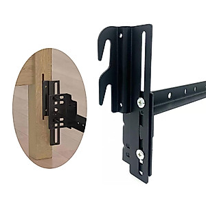 ZhouDaShu Bed Frame Brackets Adapter, Headboard Brackets for Metal Bed Frame,Headboard Attachment Kit,2Pcs Queen Bed Modification Plate (Bed Frame Hooks)