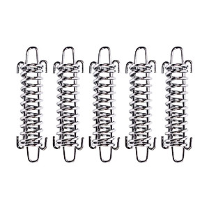 LIOOBO 5Pcs Tent Fixed Buckle Wind Rope Buckle Steel Fixed Buckle Tent Wind Spring for Camping Hiking