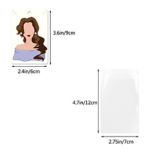 KALEFO 100 Pack Earring Cards Earring Bracelet Jewelry Display Cards Wholesale Hanging Bulk Earring Cards (White W)