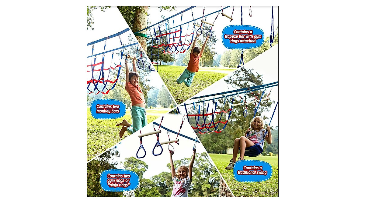 Lily's Double Slackline Course for Active Kids