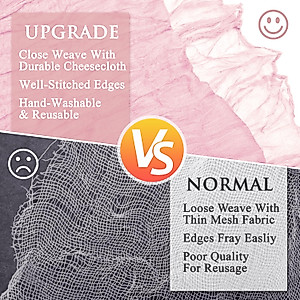 Xiomot 3PCS Table Runner Fall Cheesecloth 10FT Blushing Pink Boho Gauze Cheese Cloth Rustic Sheer Table Runners for Thanksgiving Wedding Bridal Baby Shower Party Decoration