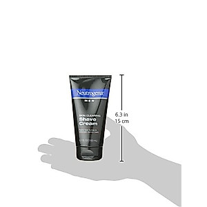 Neutrogena Men Skin Clearing Shave Cream, Oil-Free Shaving Cream to Help Prevent Razor Bumps & Ingrown Hairs, 5.1 fl. oz