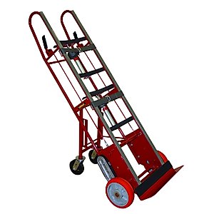 Wesco 230077 Steel Heavy Duty Auto Rewind Appliance Truck with Swivel Casters, 10" Polyurethane Wheels, 1800-lb. Capacity, 27" Width x 78" Height x 16" Depth
