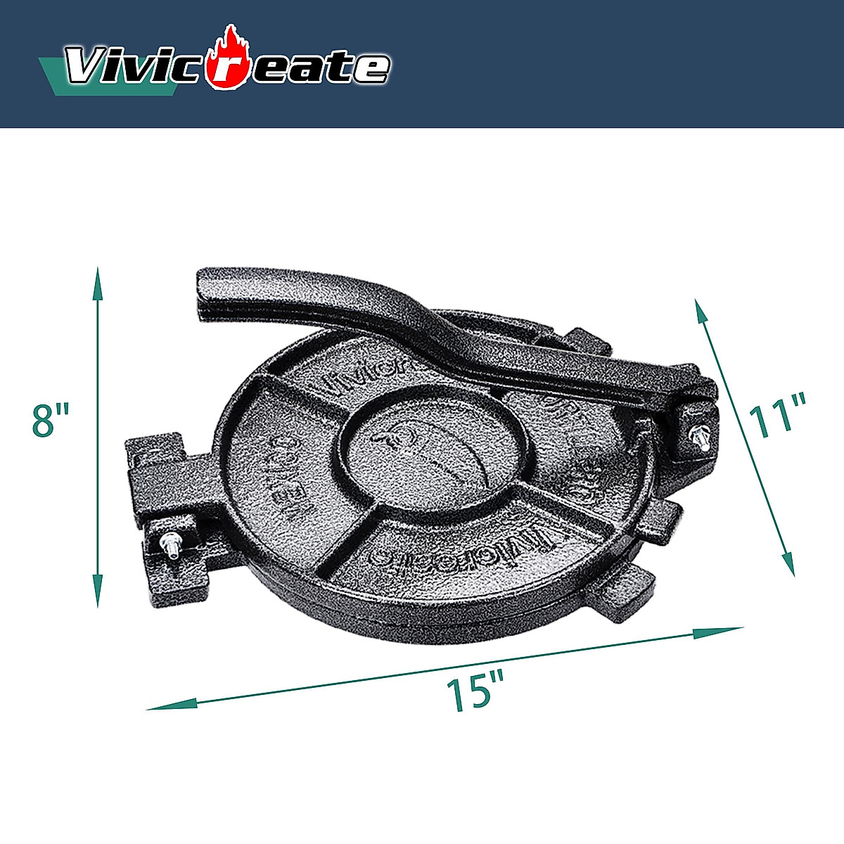 Vivicreate Tortilla Press,Tortilla Maker, Dough Press,Flour Tortilla press, Rotis Press, Quesadilla,Tortilla Makers (10 inch)