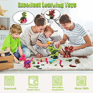 Alyfini Dinosaur Toys Kids Toy for 8,7,6,5,4 Year Old, Take Apart Dinosaur Toys Stem Educational Construction Building Toys for Kids with Electric Drill, Birthday Gifts for Toddlers Boys Girls Age 3-5