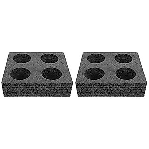 2pcs Knitted Cotton Cup Holder Foam Cup Carrier Takeout Packing Supply Takeout Cup Carrier Coffee Drinks Takeout 4-Cup Tray epe Foam Composite Pearl Cotton Coffee Cup re-usable