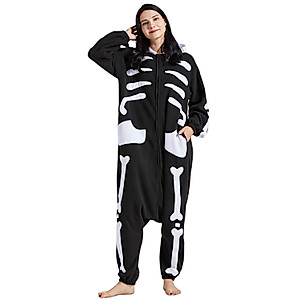 SAMGU Adult Onesie Halloween Christmas Animal Cosplay Costume One Piece Pajamas for Men Women X-Large