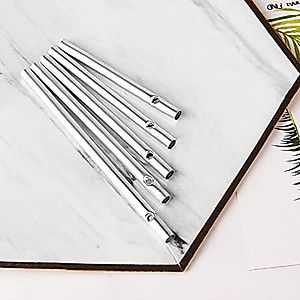 sansheng 90pcs (5 Different Length) Wind Chime Tubes for Home Garden Outdoor Hanging Decorations, Tone Empty Tubes with Wind Chime line 150 Yards(Silver)