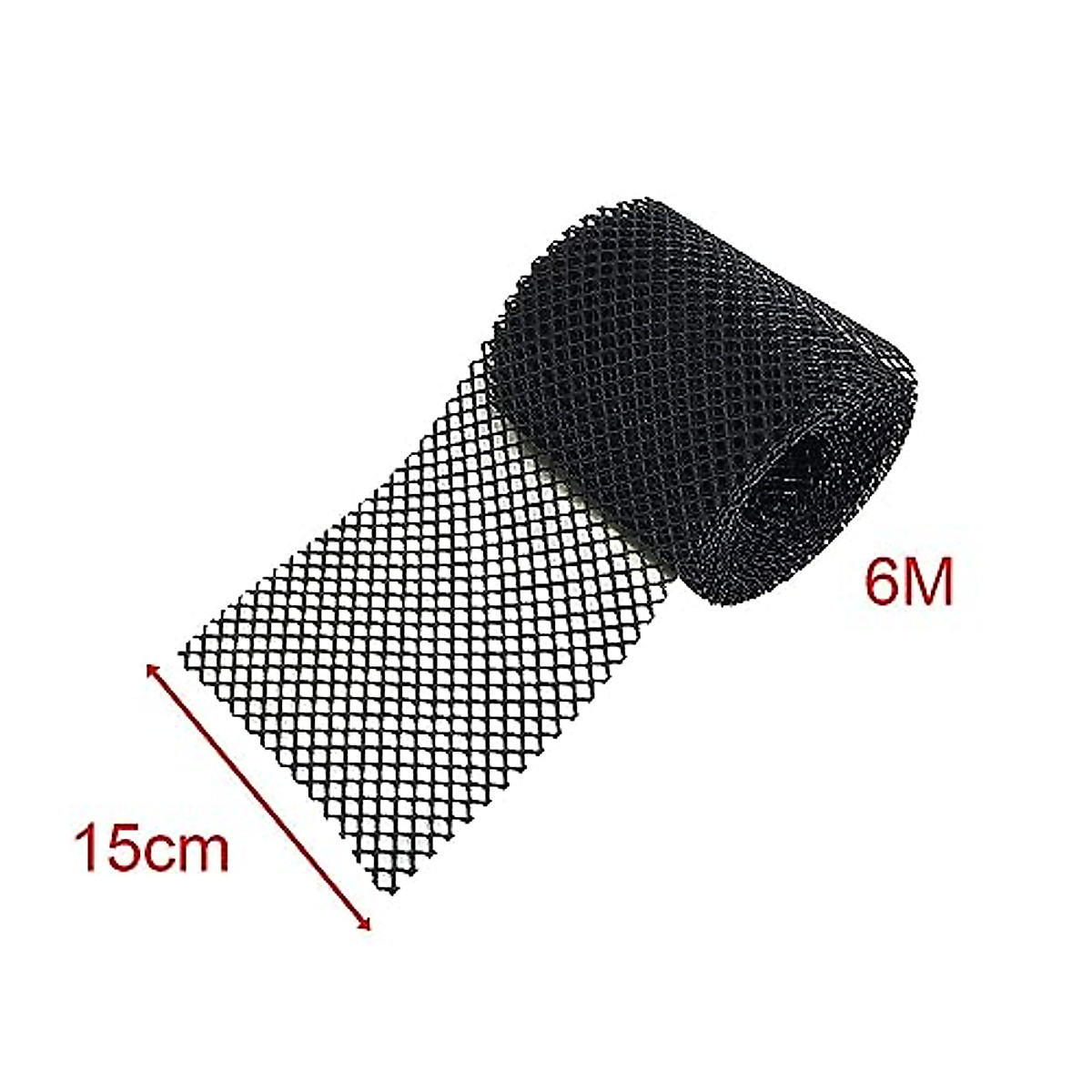 Leaf Guard Mesh Gutter, Downspout Protectors 6M Debris with Fixed Hooks, Multipurose Roof Leaf Guard Mesh Strainer for Outdoor, Balcony Parts