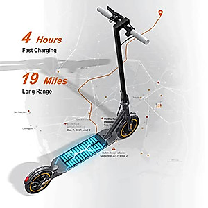 NAVIC T5 Electric Scooter, Up to 19 Miles Range, 19 Mph Folding Commute Electric Scooter for Adults with 8.5" Solid Tires, Dual Braking System and App Control