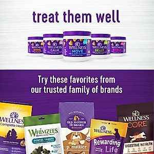 Wellness Tasty Cheese Flavored Soft Chews Calming Supplements for Dogs, 90 Count