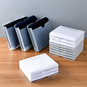 WPYYI 5 pcs Fast Folding Board Convenient Stacking Board Adult Clothes Shirt Folding Board Lazy Stacking Clothes Tool Household (Color : Clear, Size : Small)