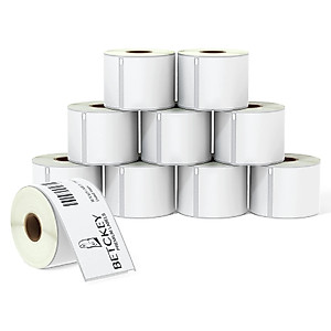 BETCKEY - Compatible DYMO 99019 (2-5/16" x 7-1/2") Large Lever Arch File Labels, Compatible with DYMO Labelwriter 450, 4XL, Rollo & Zebra Desktop Printers [10 Rolls/1500 Labels]