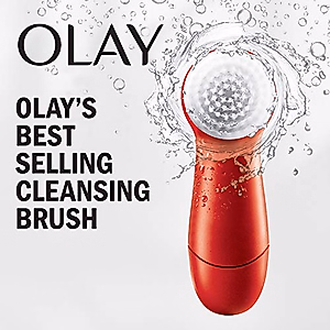 Olay Regenerist Face Cleansing Device, 2 Brush Heads, + Whip Face Moisturizer Travel/Trial Size Gift Set