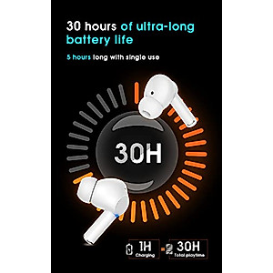 Wireless Earbuds, Bluetooth 5.3 Headphones with 4 HD Mics, Wireless Headphones ENC Noise Cancelling Earbuds Type C Ear Buds, 30H Playtime Sports for iPhone Samsung Andoird