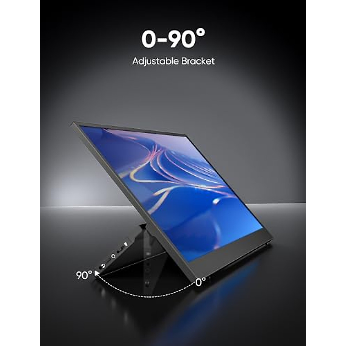 Portable Monitor 14.1'' FHD 1080P Laptop Monitor USB-C HDMI Travel Monitor for Laptop, Ultra-Slim IPS HDR Display w/Speakers, External Small Monitor for PC Phone Mac Xbox PS5/4 Switch