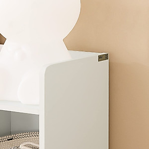 SoBuy KMB55-W, White Children Kids Bookcase Book Shelf Storage Display Rack