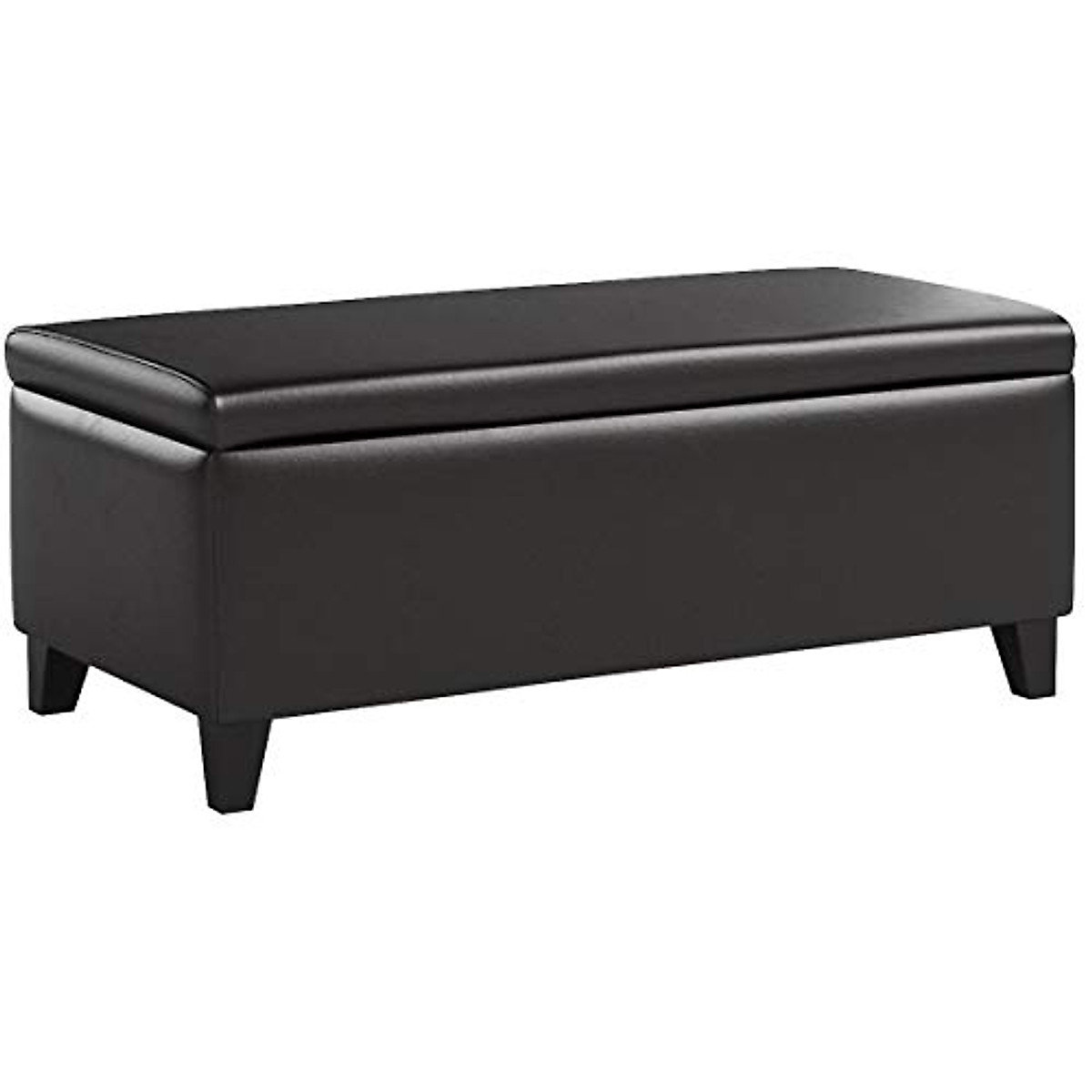 Christopher Knight Home Breanna Leather Storage Ottoman, Brown