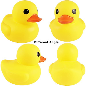 CICITOYWO Yellow Rubber Ducks, Preschool Large Bath Toys Bathtub Floating Squeaky Duckies Gift for Baby Shower Infants Kids Toddler Party Decoration, 7.2 inches (Large)