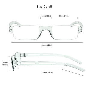 LifeArt 4 Pairs Reading Glasses, Blue Light Blocking Glasses, Computer Reading Glasses for Women and Men, Fashion Rectangle Eyewear Frame(4 Clear, 3.00 Magnification)