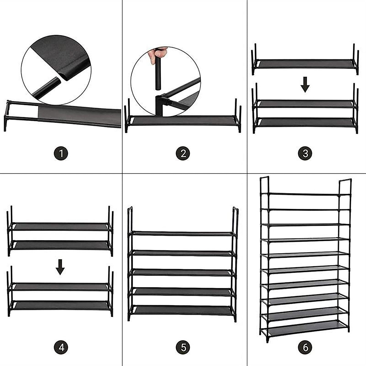 Shoe Rack 10 Tiers Shoe Organizer Shelf Shoe Cabinet Saving Space Entryway Shoe Rack Storage Holder Home Dorm Shoe Rack Shoe Storage Cabinet