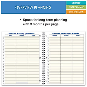 Elan Publishing Company Student Academic Planner 8 1/2 x 11" Weekly View (AOTAP-Undated)